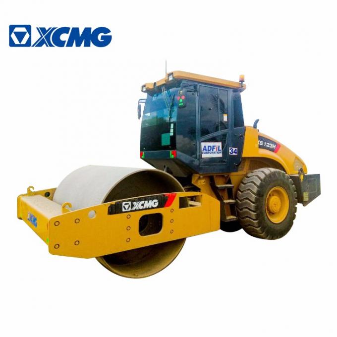 16t Earth Roller Compactor Machine / Yellow Road Maintenance Equipment