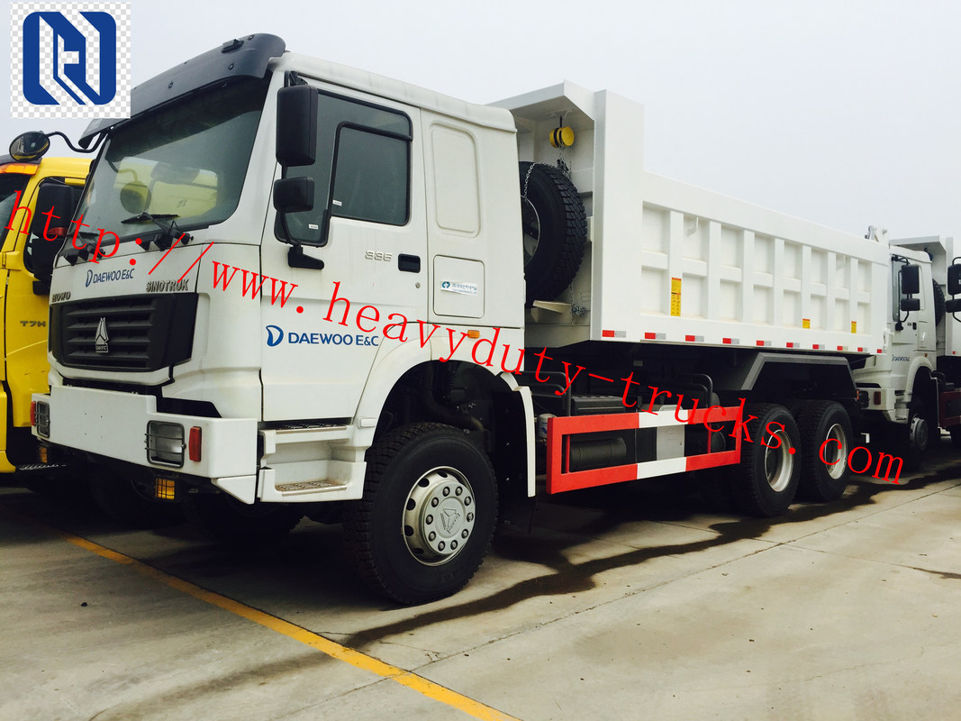 White color RHD Heavy Duty Dump Truck 6X4 Drive Type 15M3 30T load capacity