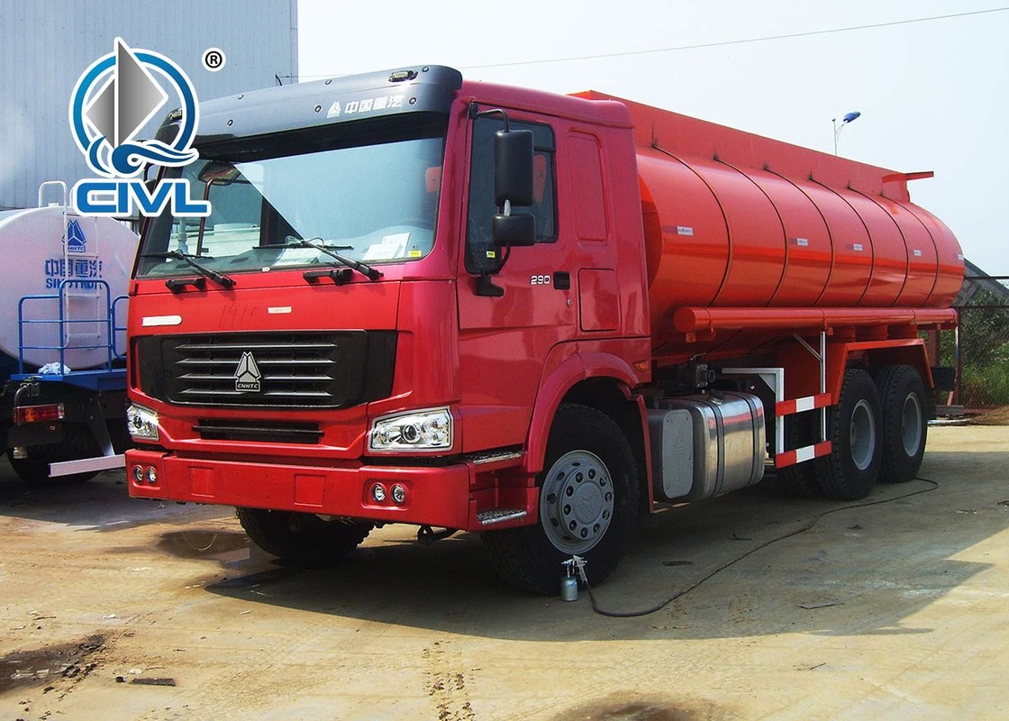 Large Liquid Tanker Truck , Sinotruk Howo7 Oil Tank Truck 20 - 25m3 ...