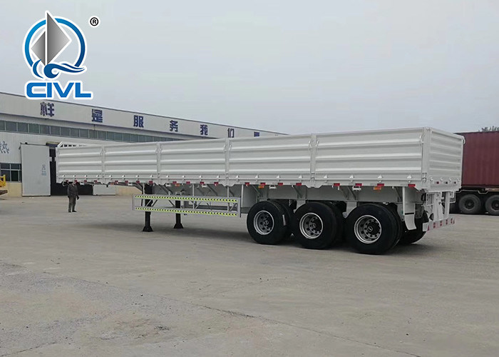 new sidewall cargo semi trailer 3Axles 50T 6mm Thickness Semi Lorry ...