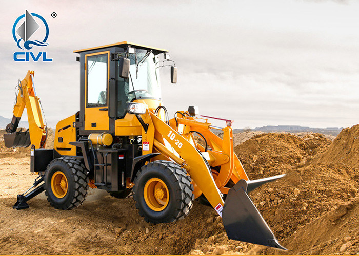 Agricultural Front Digging And Rear Shovel Excavator Loader 58kw 10-20 ...