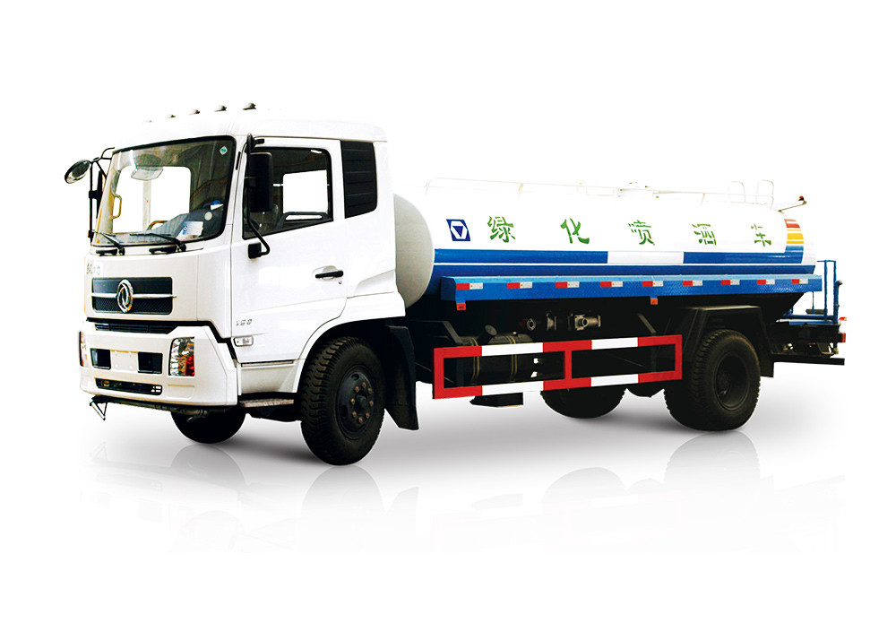 White Liquid Tanker Truck , Water Spraying Truck Front Spray Rear ...