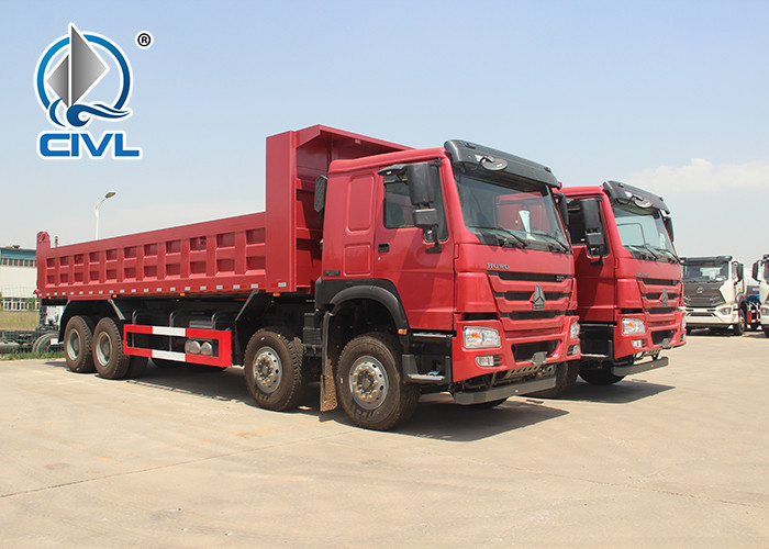 60 Ton 371hp EuorII Heavy Duty 8x4 Dump Truck With Front Lift HW76 Cab ...